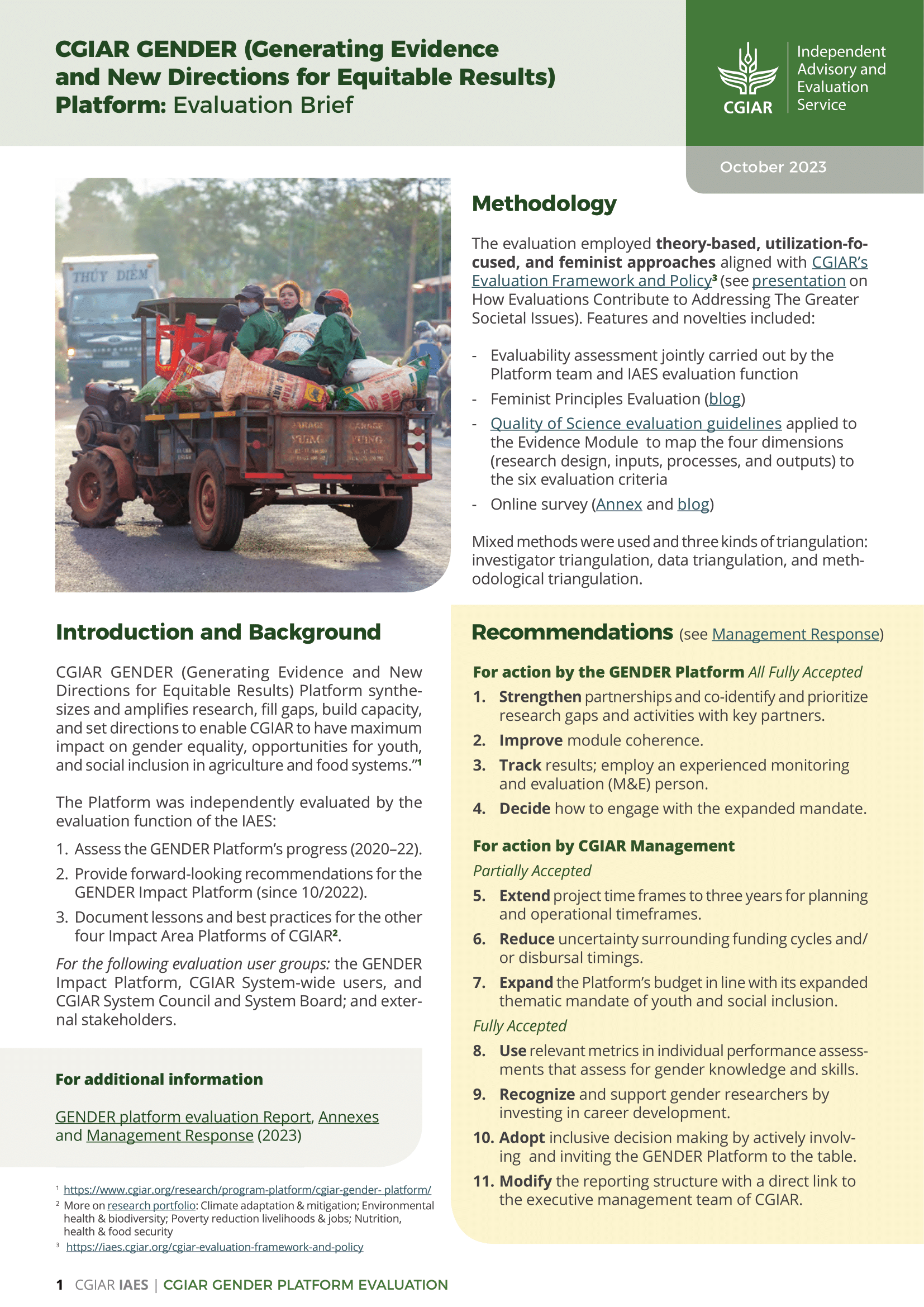 Cgiar Gender Generating Evidence And New Directions For Equitable